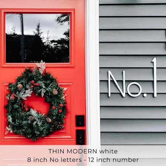 THIN MODERN House No. letters for address sign – LETTERCUT
