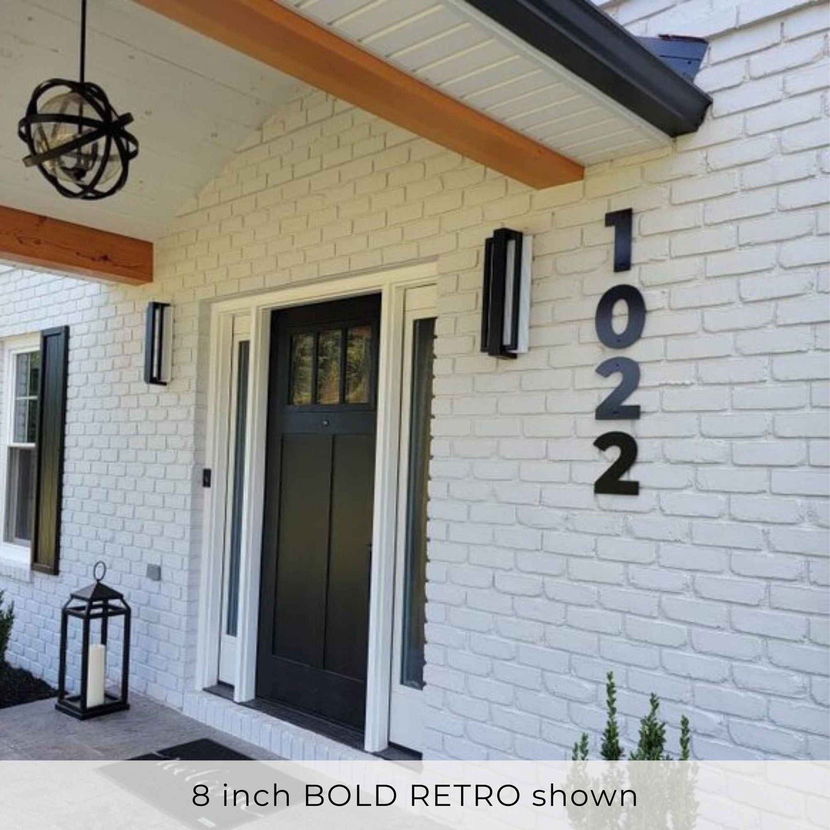 8 inch BOLD RETRO House Numbers – LETTERCUT