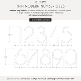 THIN MODERN address numbers – LETTERCUT