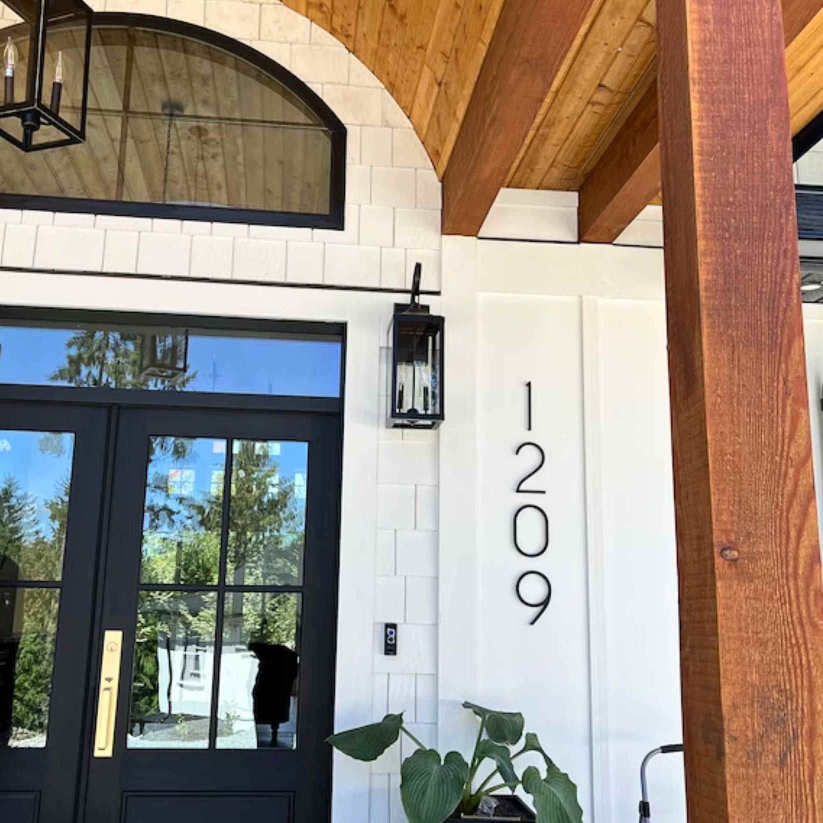 8 inch THIN MODERN house numbers and letters - LETTERCUT