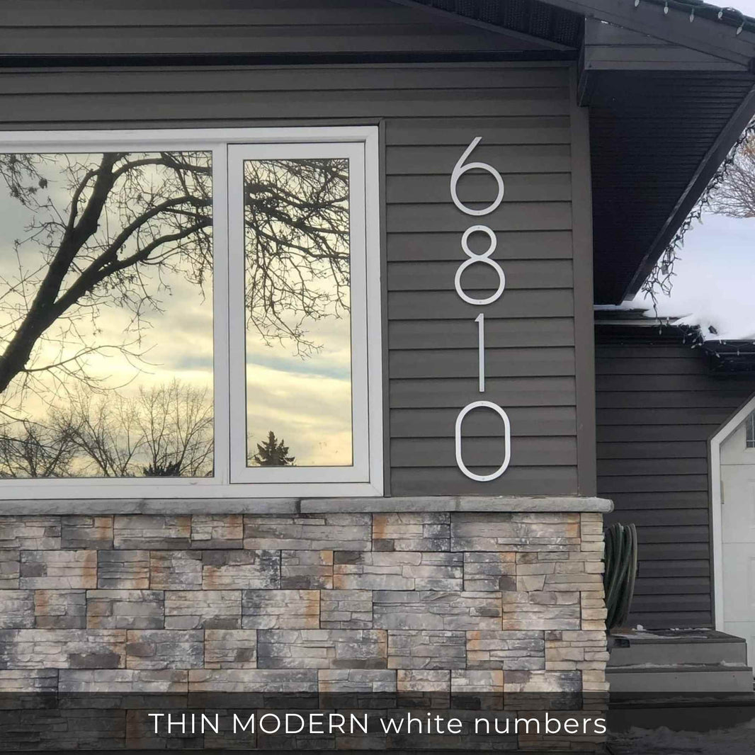 THIN MODERN address numbers – LETTERCUT