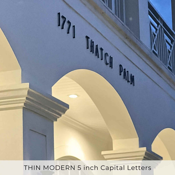 5 inch THIN MODERN address numbers and letters – LETTERCUT