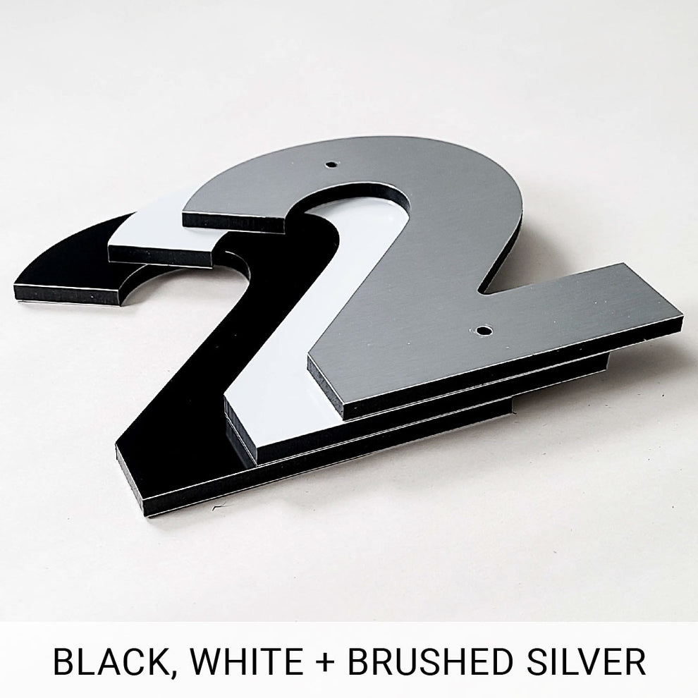 12 inch BOLD RETRO House Numbers – LETTERCUT