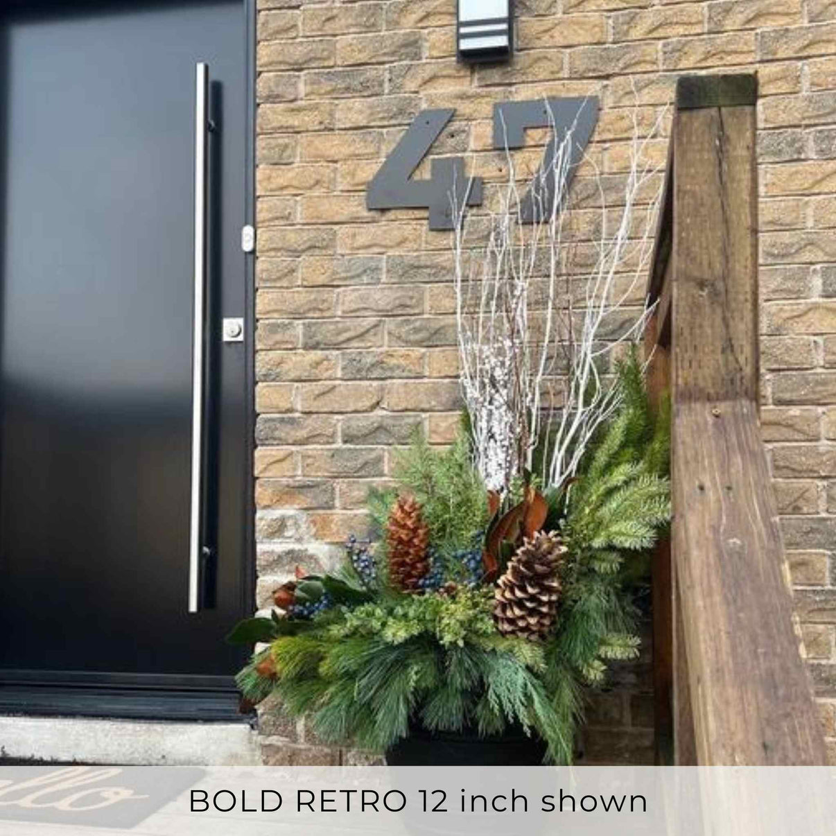 12 inch BOLD RETRO House Numbers – LETTERCUT