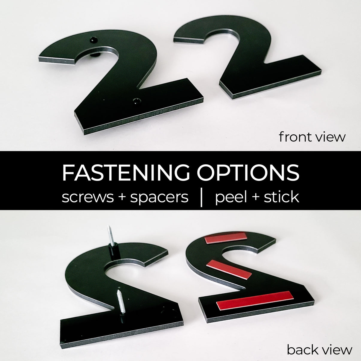 12 inch BOLD RETRO House Numbers – LETTERCUT