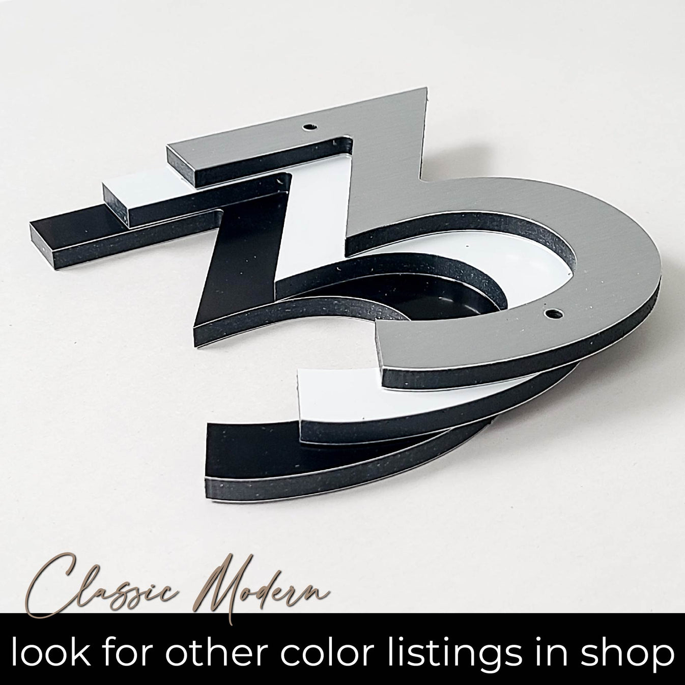 Black CLASSIC MODERN business and address sign letters – LETTERCUT