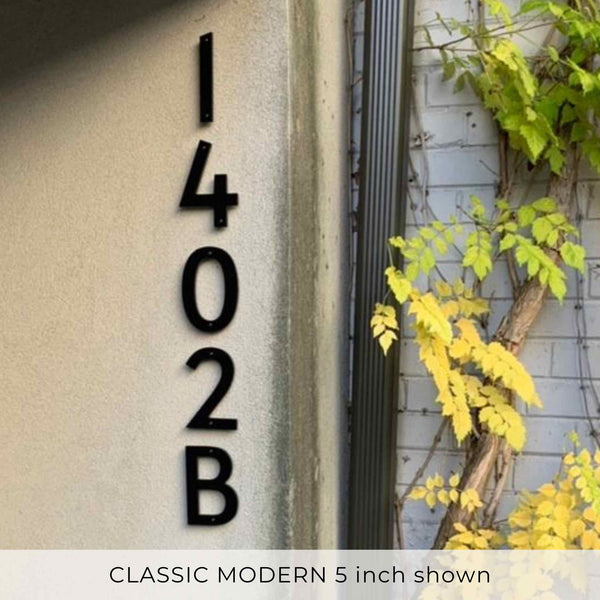 5 inch CLASSIC MODERN house numbers for address signs – LETTERCUT