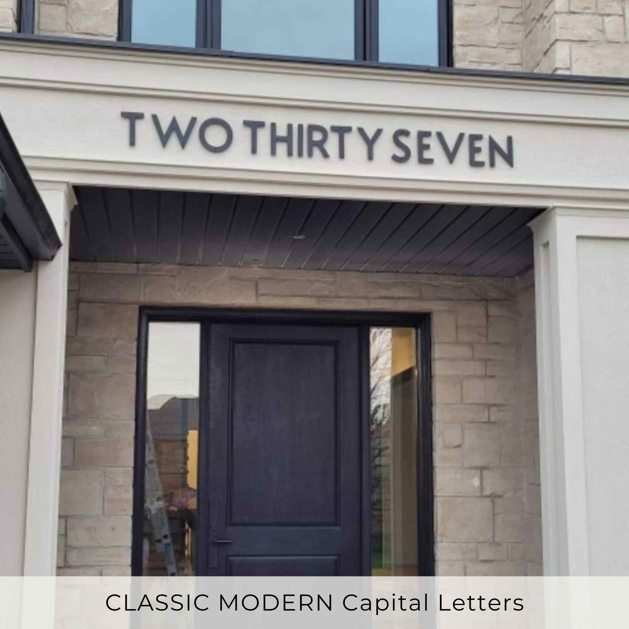 Black CLASSIC MODERN business and address sign letters – LETTERCUT