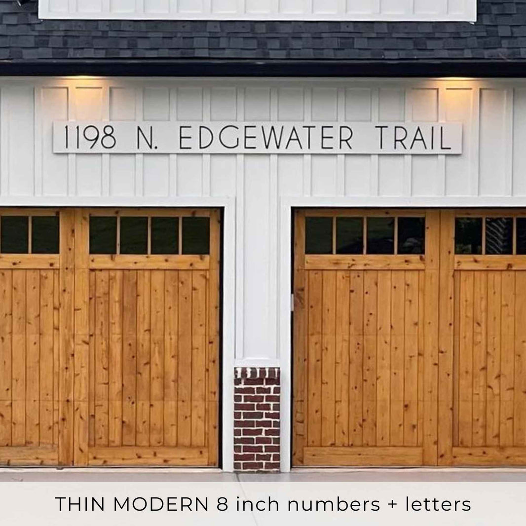 THIN MODERN address numbers – LETTERCUT