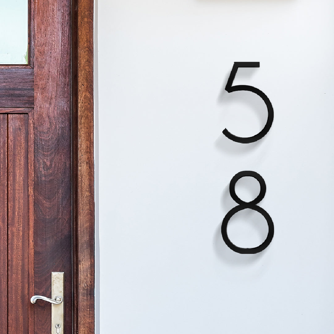 THIN MODERN House No. letters for address sign – LETTERCUT