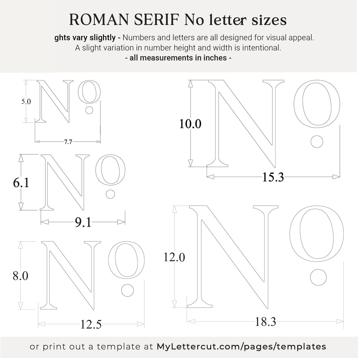 5 inch ROMAN SERIF house numbers and letters for a traditional address ...
