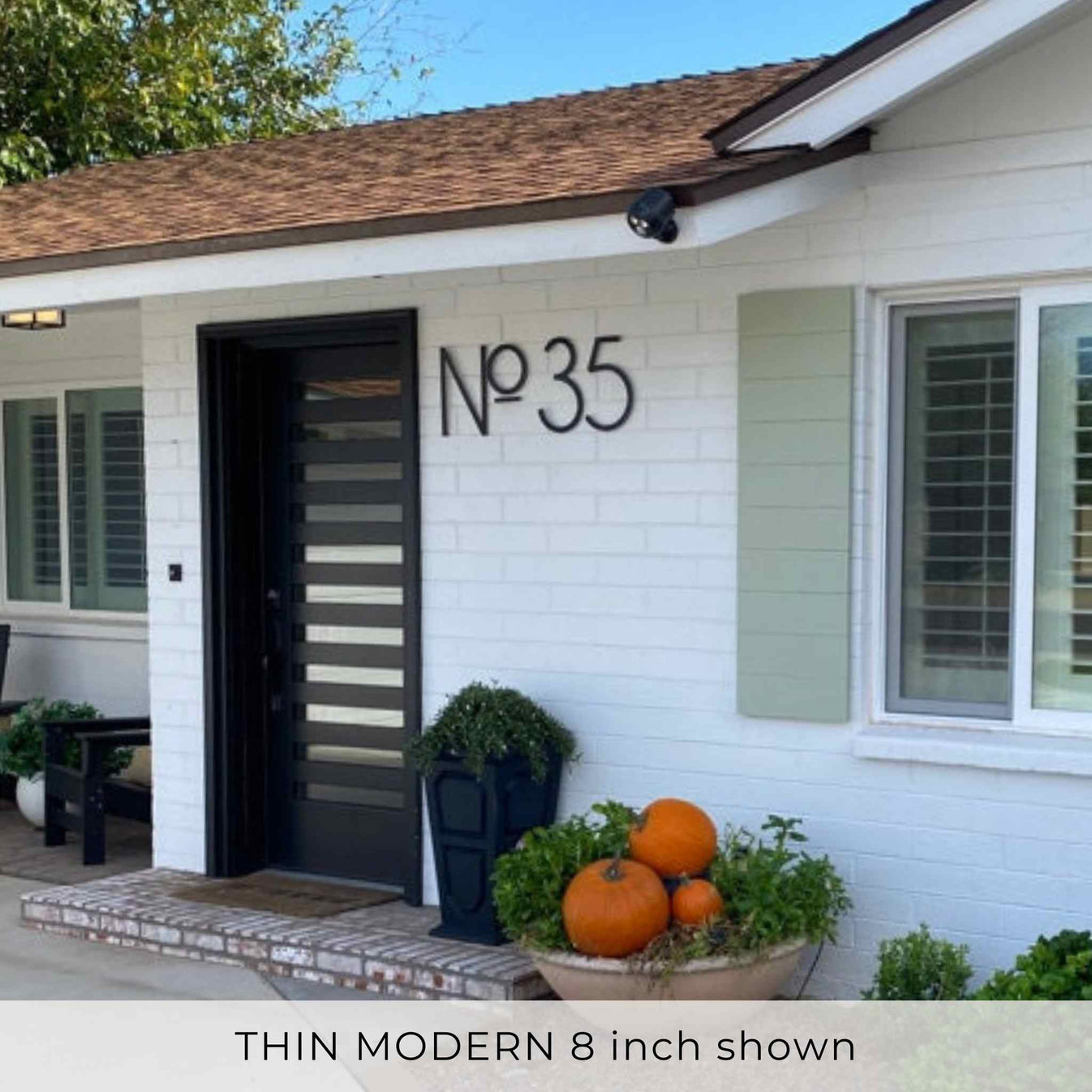 THIN MODERN House No. letters for address sign – LETTERCUT