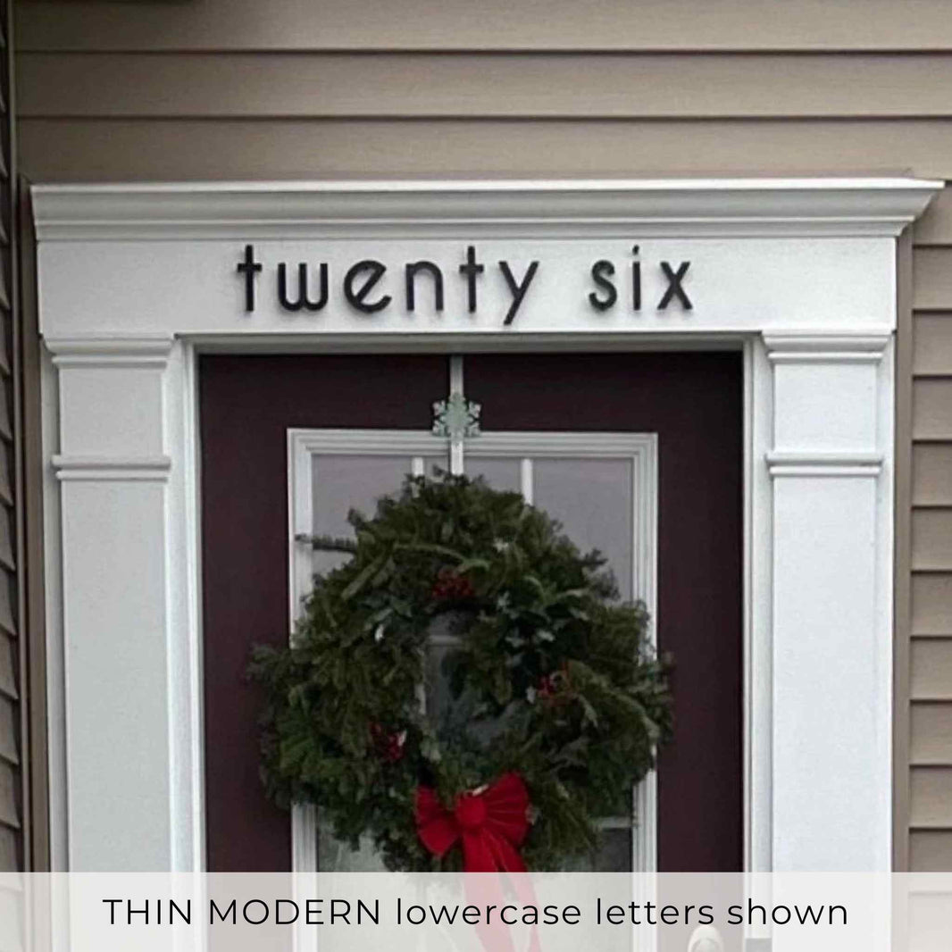 THIN MODERN address numbers – LETTERCUT