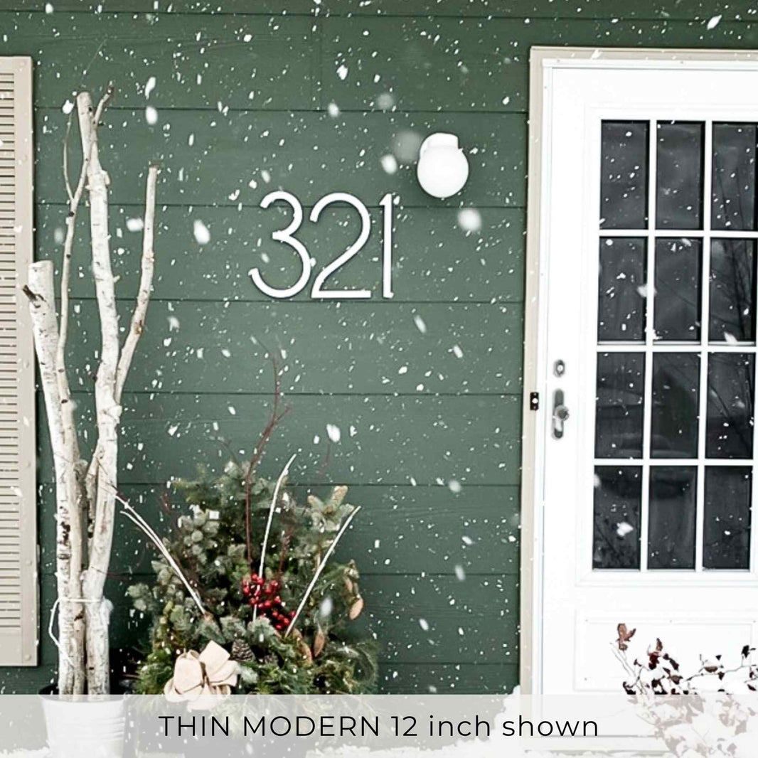 THIN MODERN address numbers – LETTERCUT
