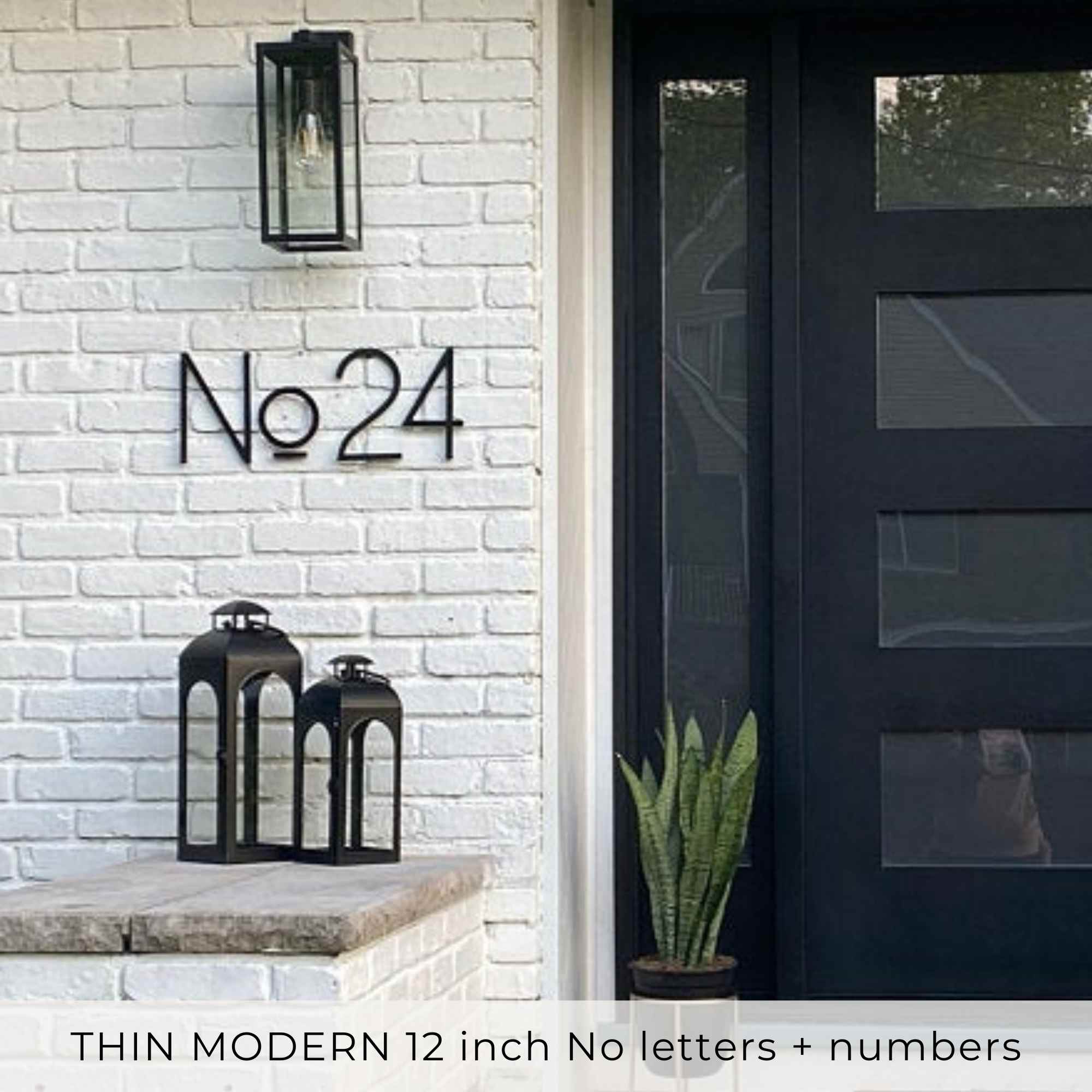 THIN MODERN House No. letters for address sign – LETTERCUT