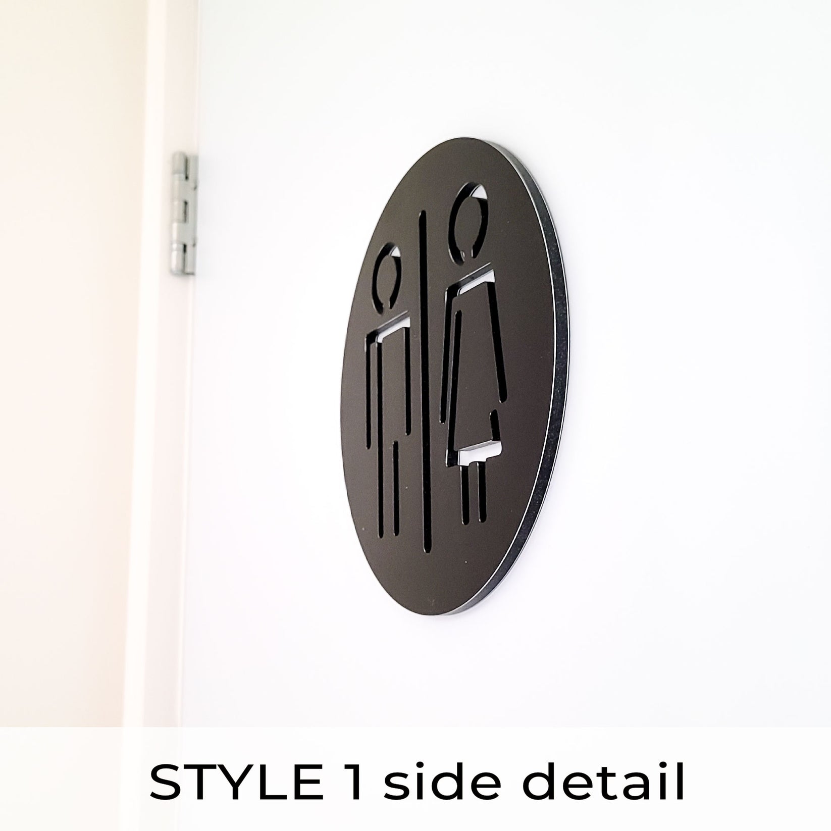 Bathroom Door Signs for public washrooms – LETTERCUT