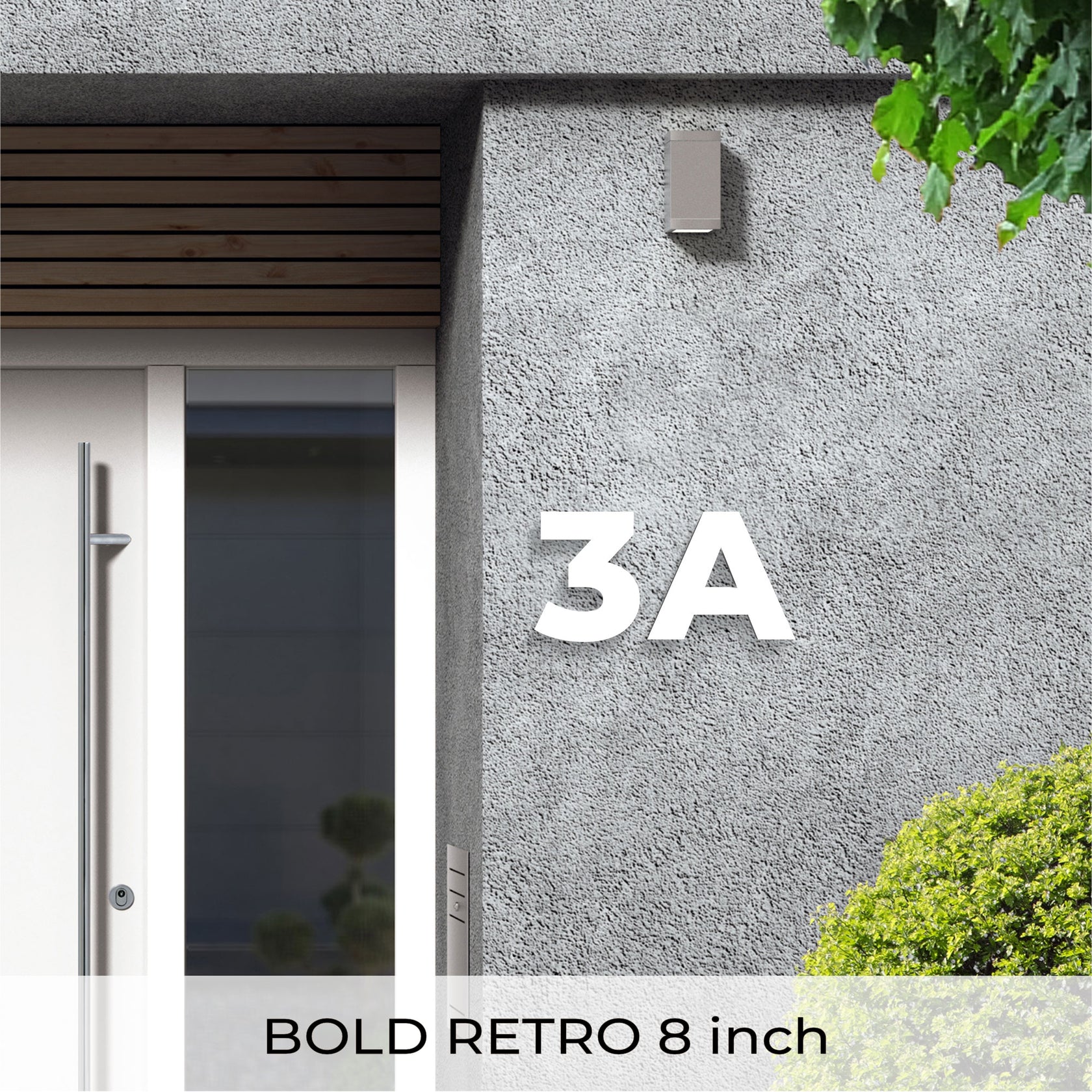 8 inch BOLD RETRO House Numbers – LETTERCUT
