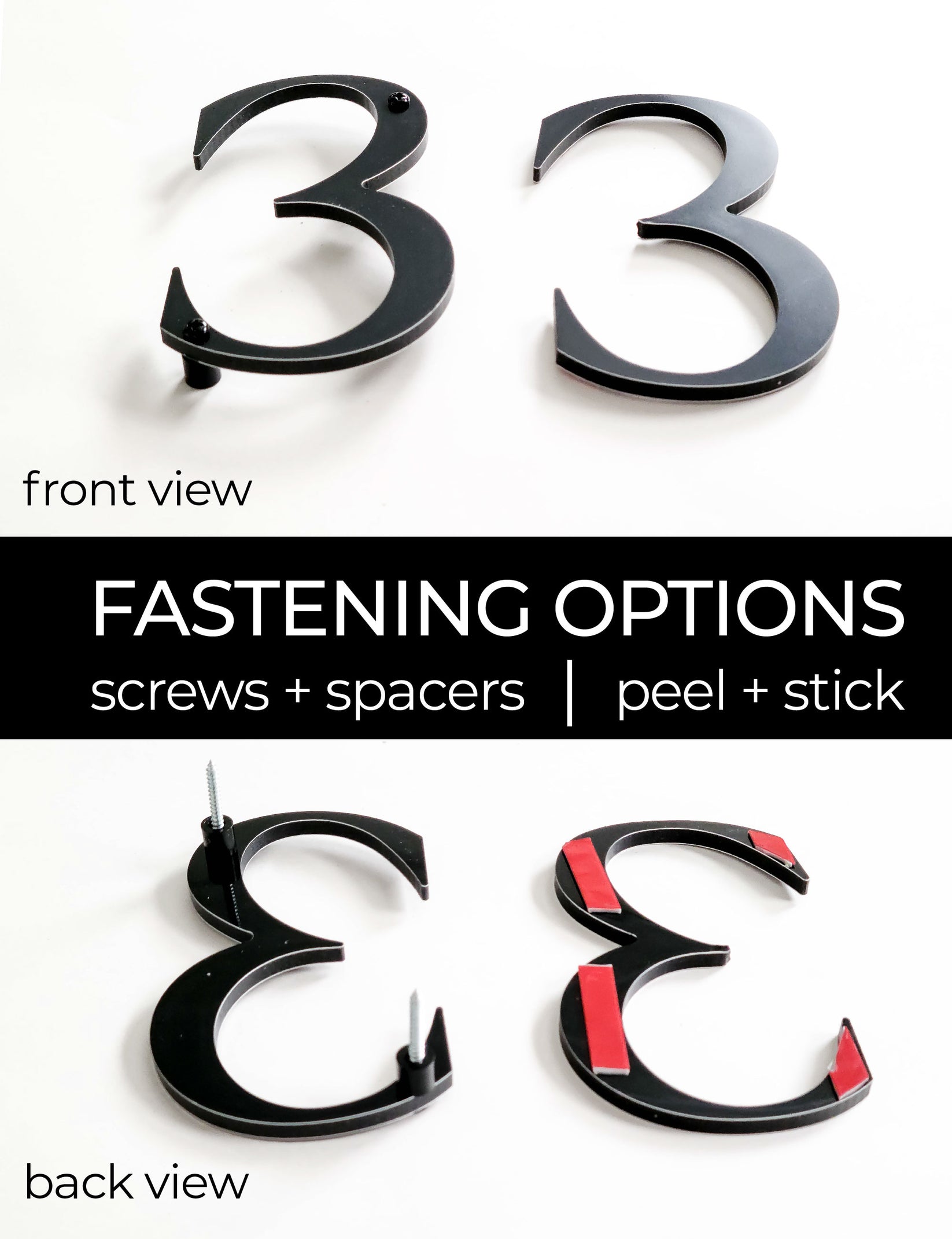 8 inch ROMAN SERIF house numbers for modern address signs – LETTERCUT