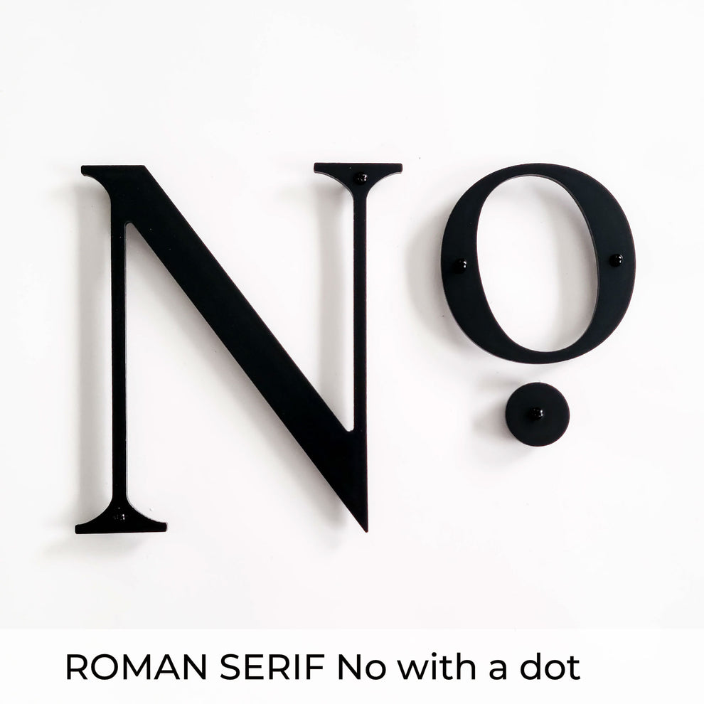 ROMAN SERIF House No. letters for address signs and plaques – LETTERCUT