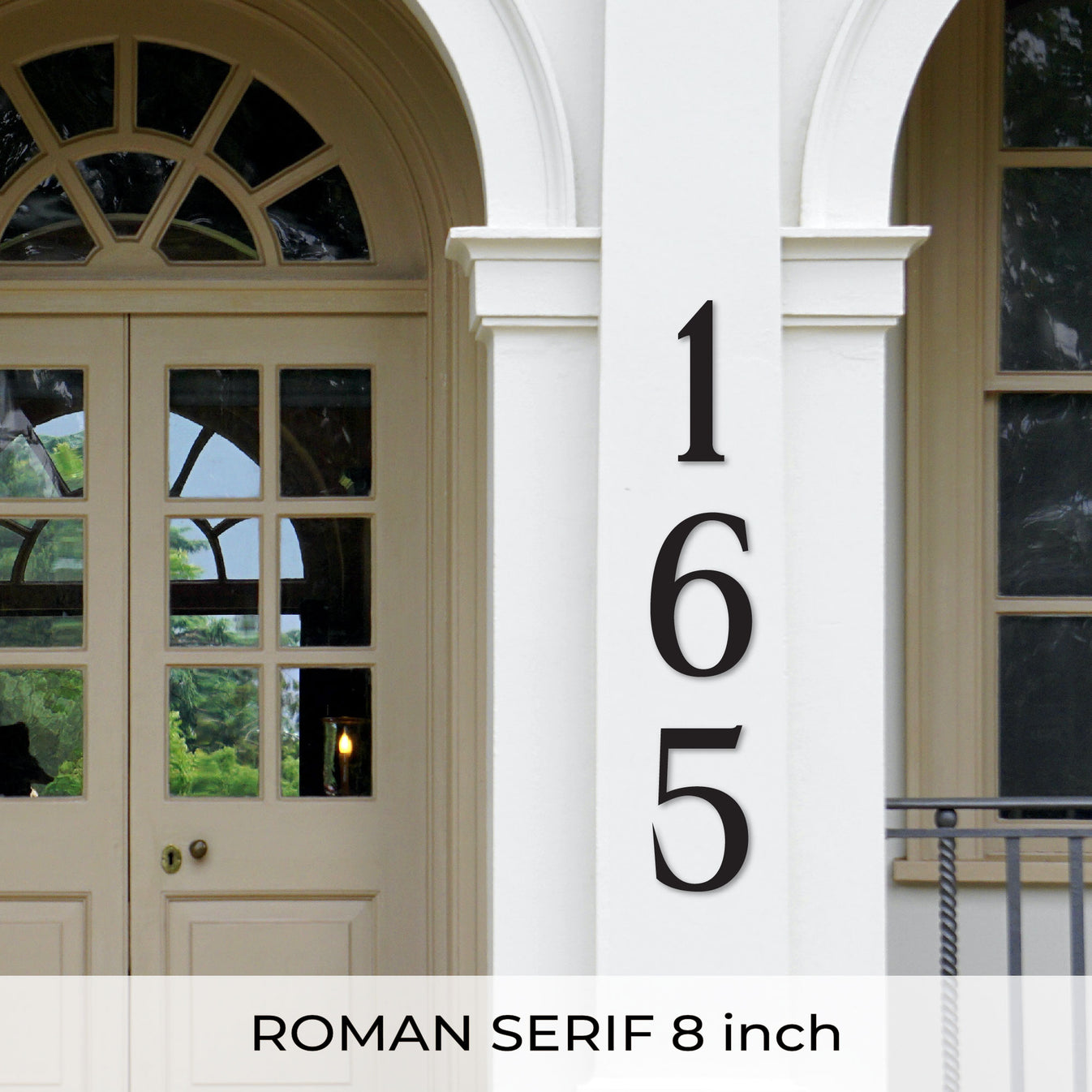 8 inch ROMAN SERIF house numbers for modern address signs – LETTERCUT