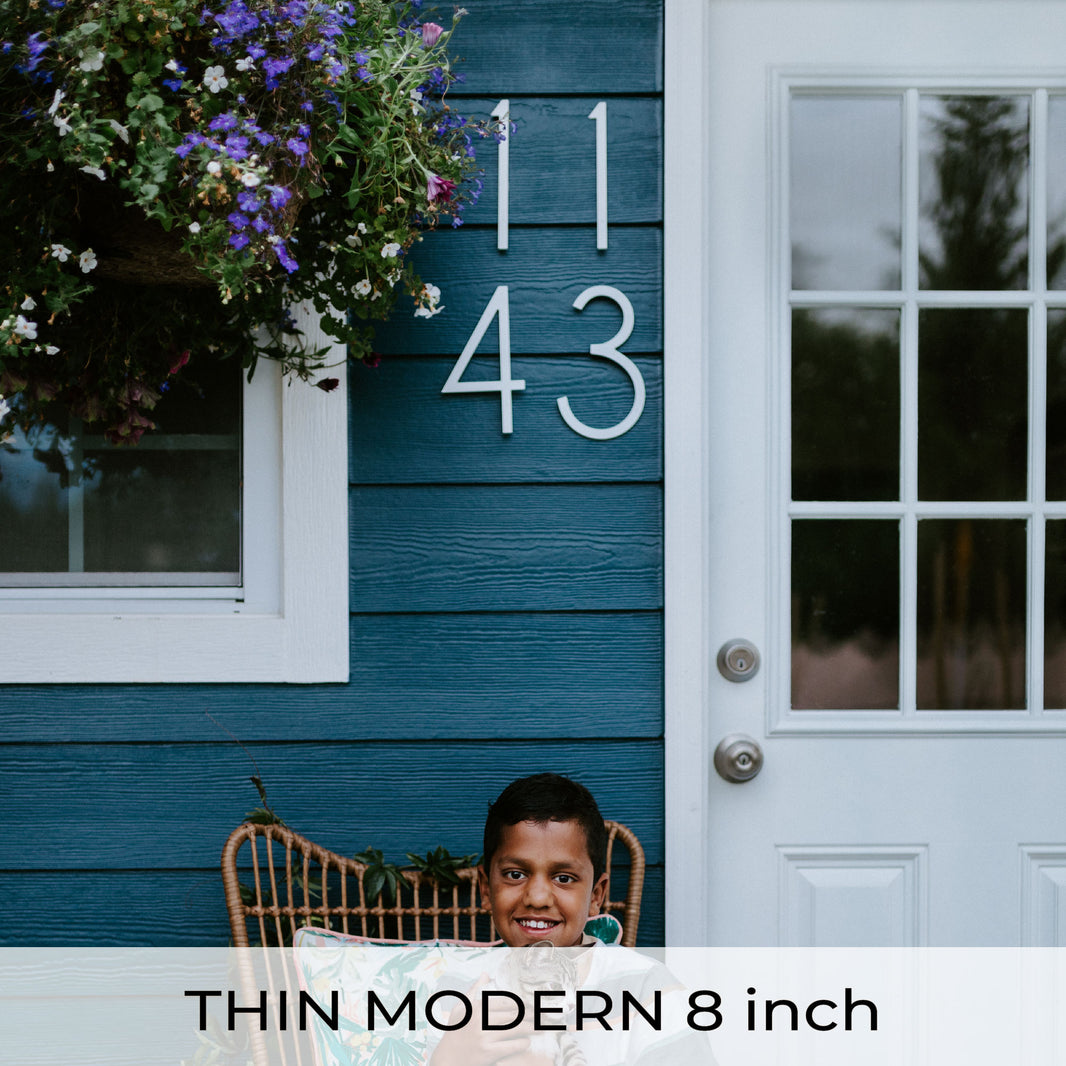 THIN MODERN address numbers – LETTERCUT