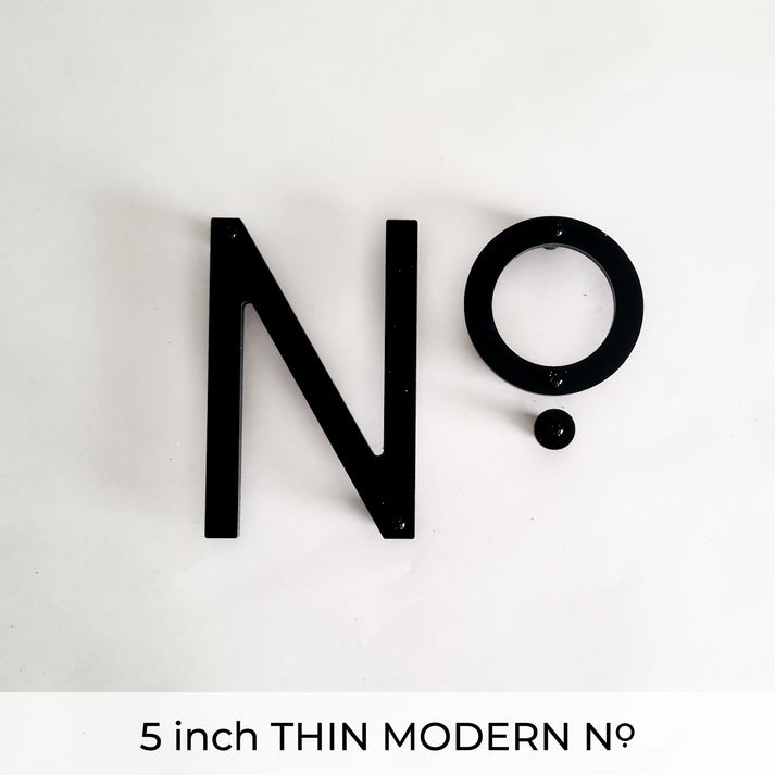THIN MODERN House No. letters for address sign – LETTERCUT