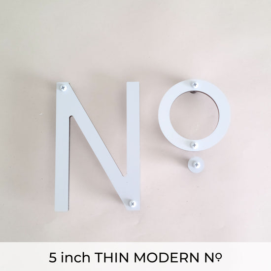 THIN MODERN House No. letters for address sign – LETTERCUT