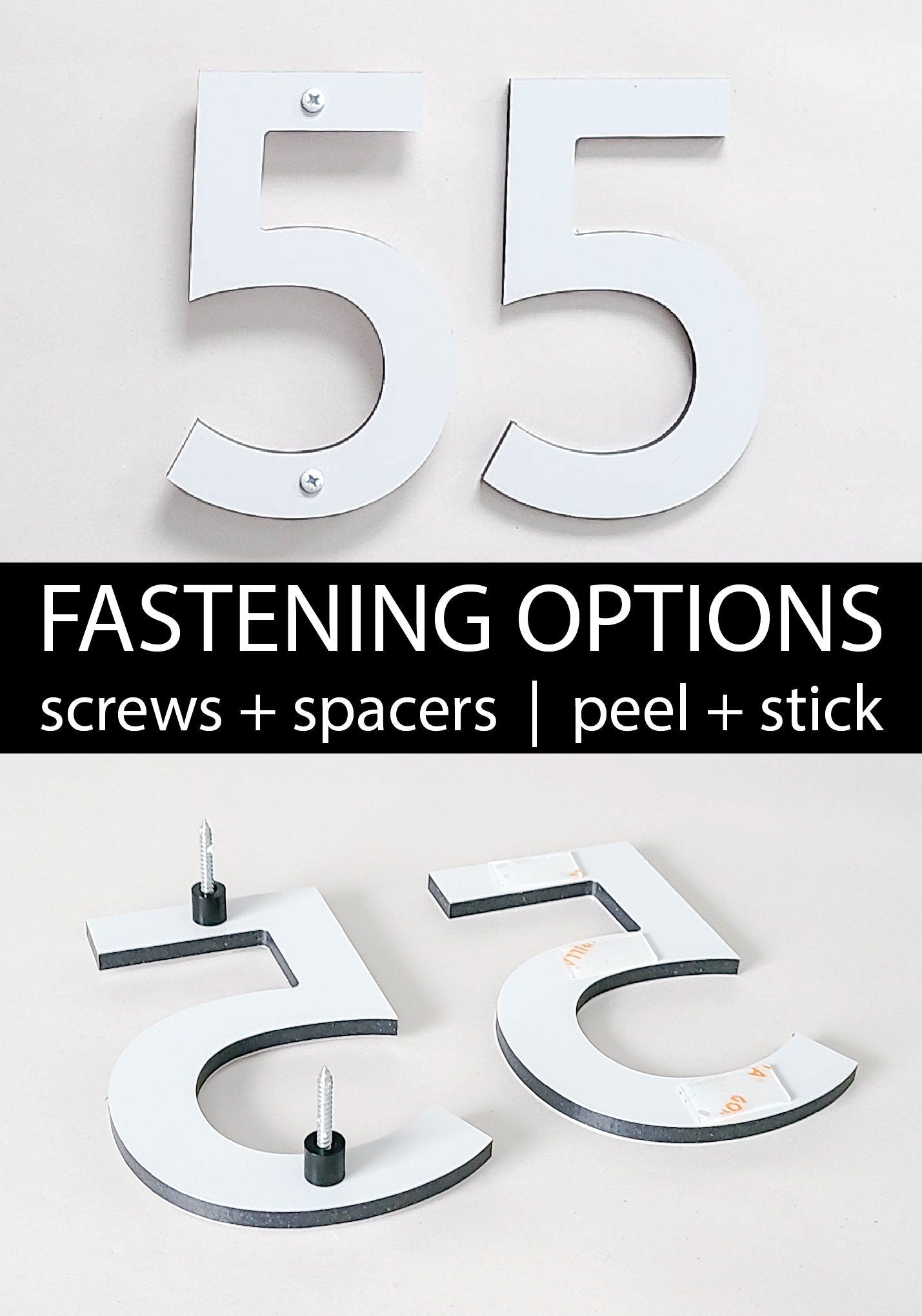 5 inch CLASSIC MODERN house numbers for address signs – LETTERCUT