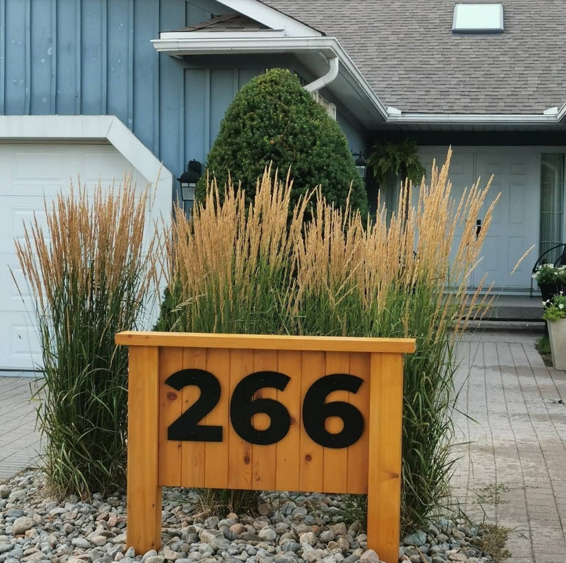 12 inch BOLD RETRO House Numbers – LETTERCUT